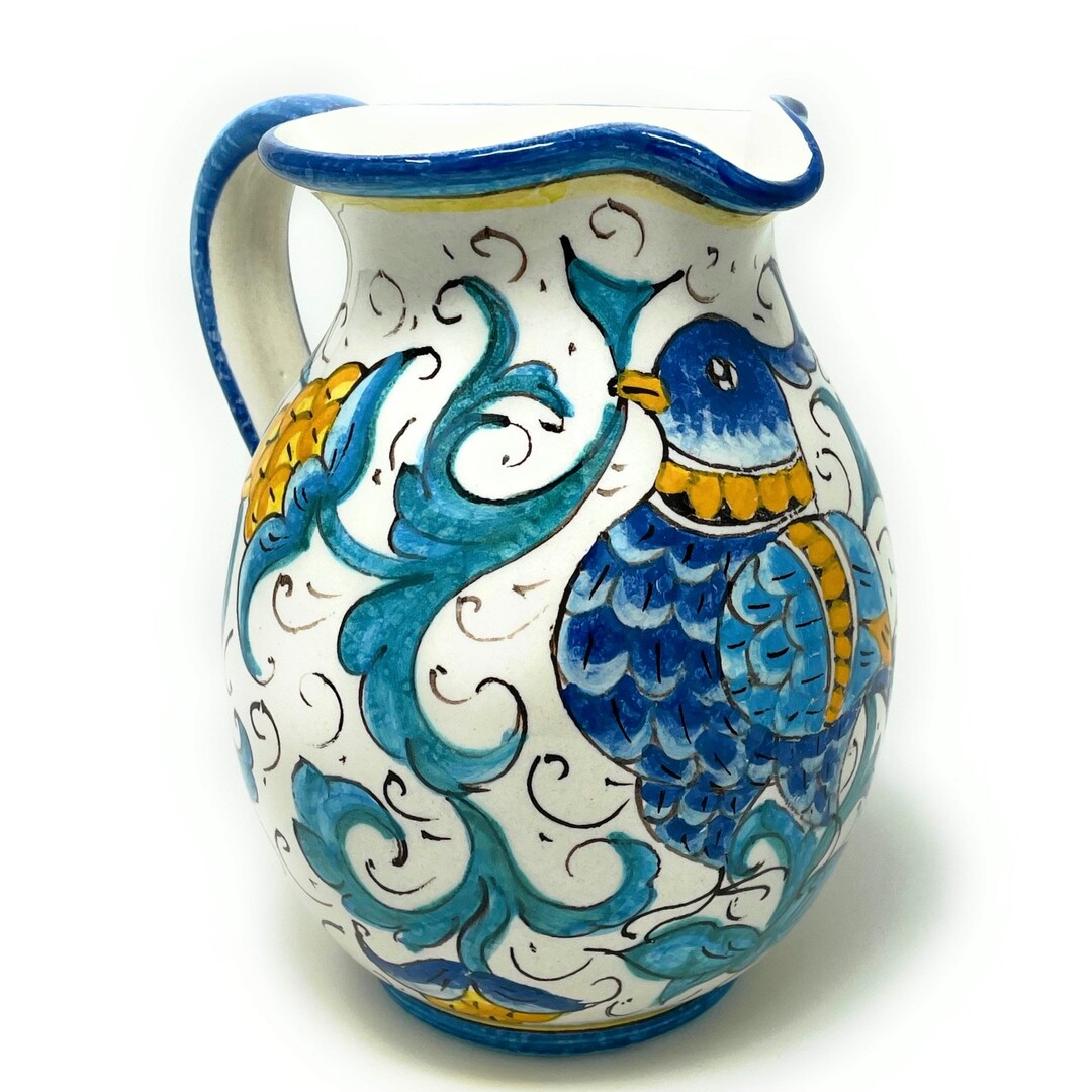 Italian Ceramic Pottery Art Pottery Pitcher Vino Vine - Water Gal 0,264 ...