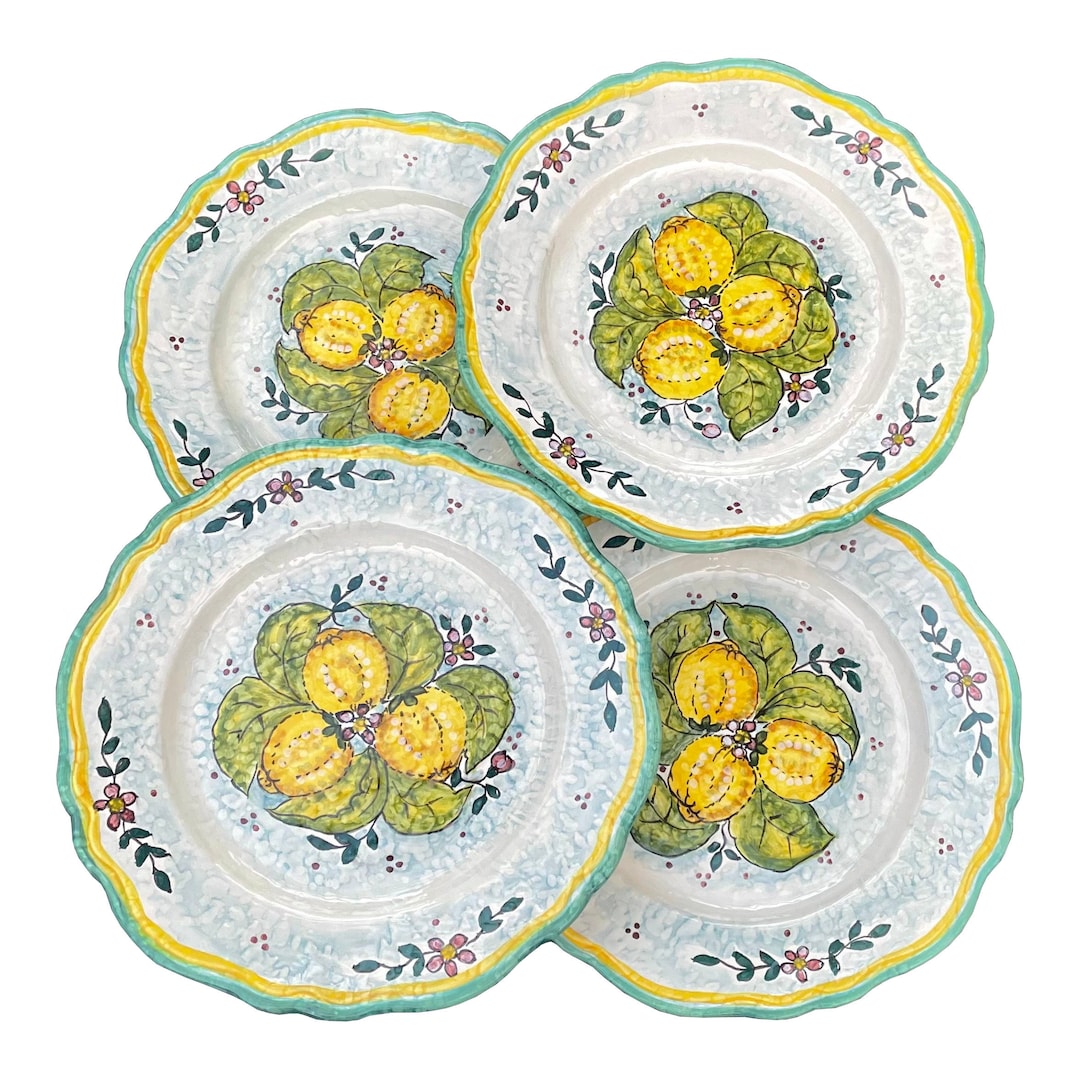 Italian Ceramic Art Pottery Dinnerware Set Serving Plate Dishes Kitchen ...