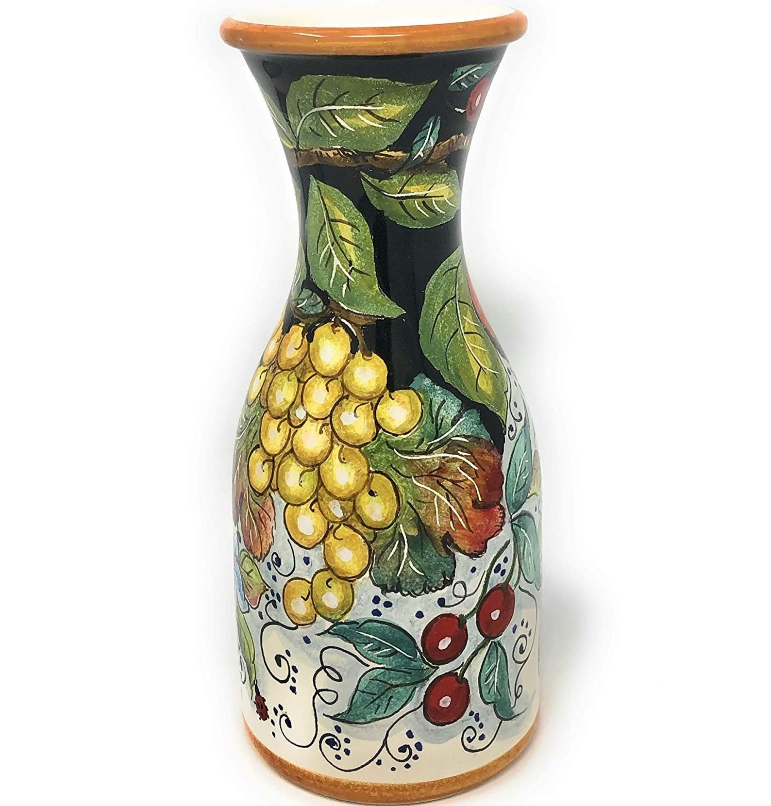 Italian Ceramic Art Pottery Vase Pipkin for Planter Flowerpot | Etsy