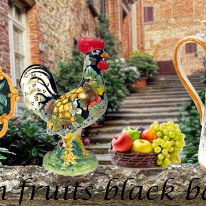 Italian Ceramic Rooster Figurine Italian Art Pottery Animals Collection ...