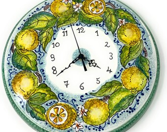 Italian Pottery Wall Clock - Etsy