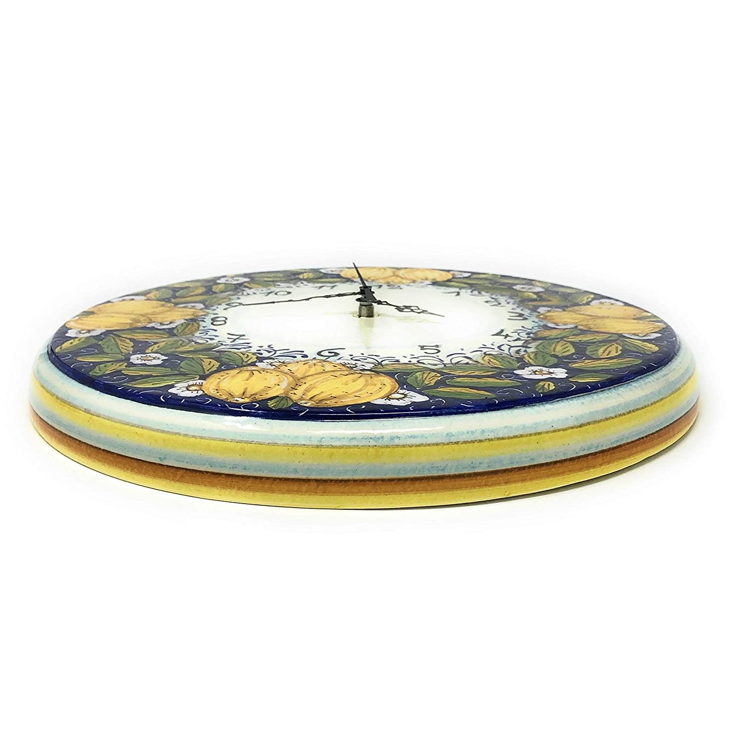 Italian Ceramic Wall Round Clock Art Pottery Hand Painted - Etsy