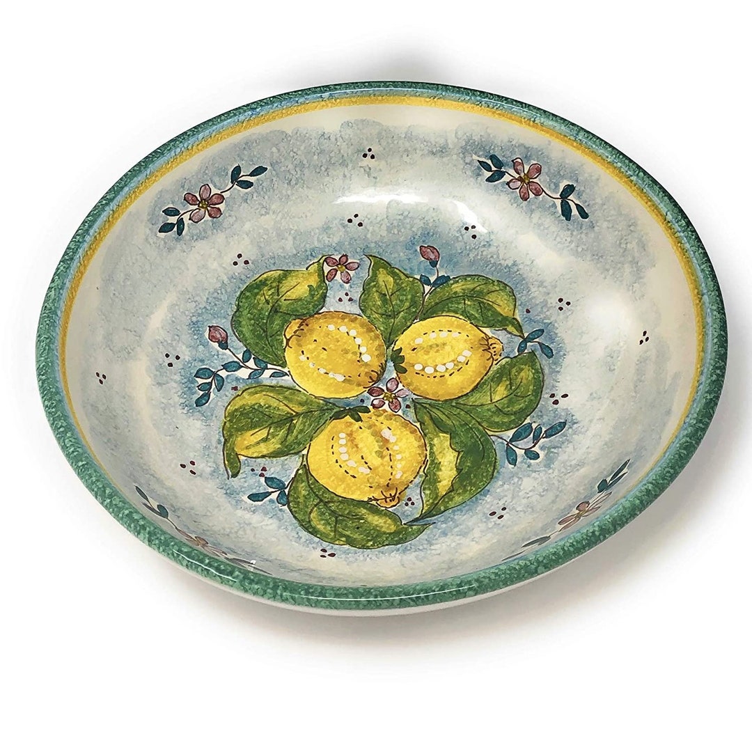 Italian Ceramic Serving Round Bowl for Pasta - Fruit- Salad - Rice ...