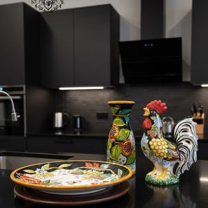 Italian Ceramic Rooster Figurine Italian Art Pottery Animals Collection ...