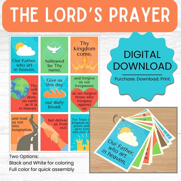 Lord Prayer Cards - Etsy