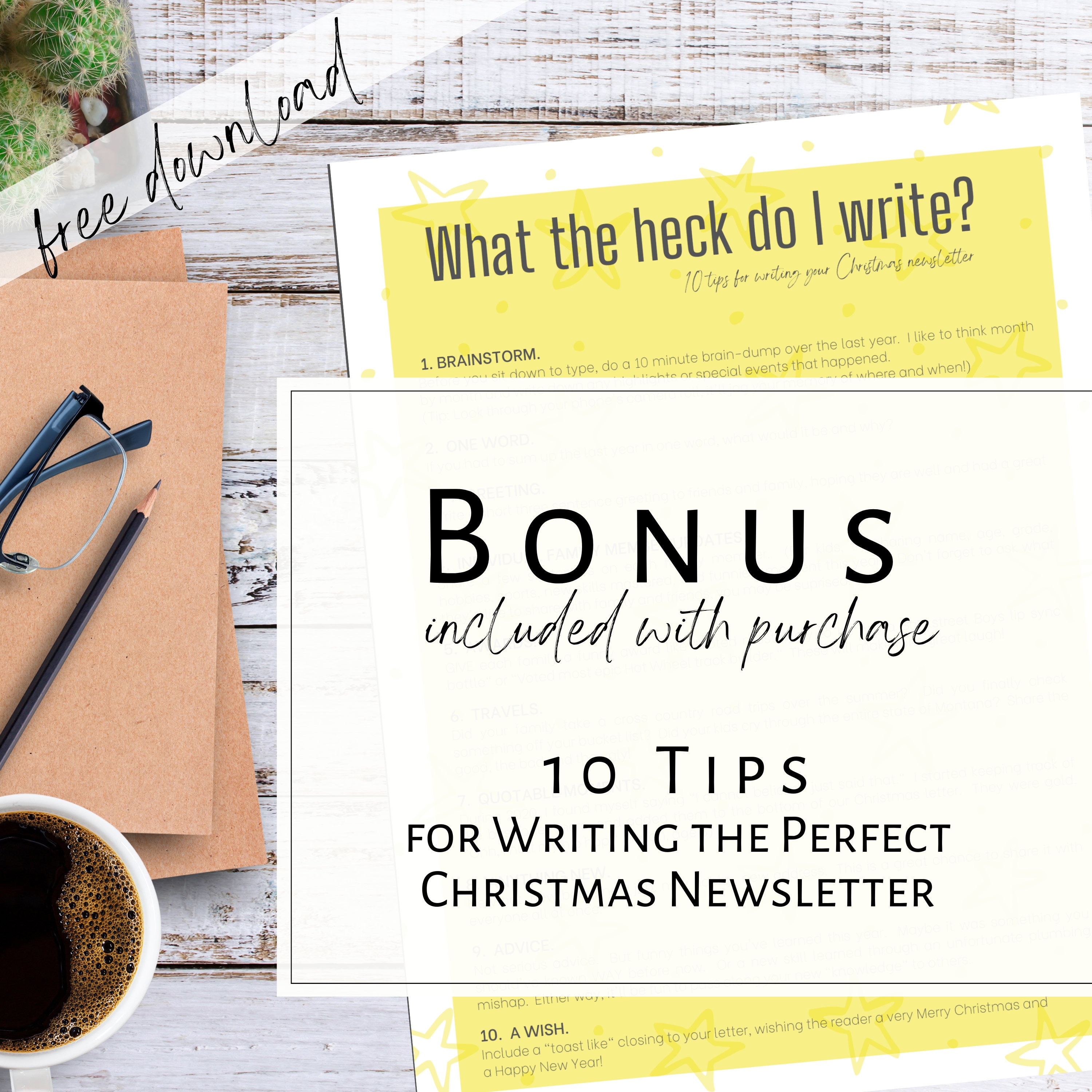 Christmas Newsletter Template for Canva Holiday Family - Etsy