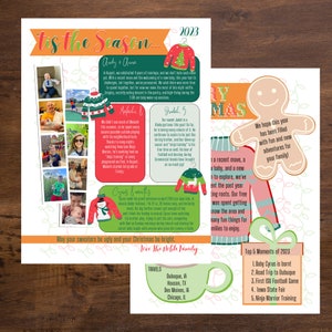 Christmas Newsletter Template for Canva- Holiday Family Newsletter ...