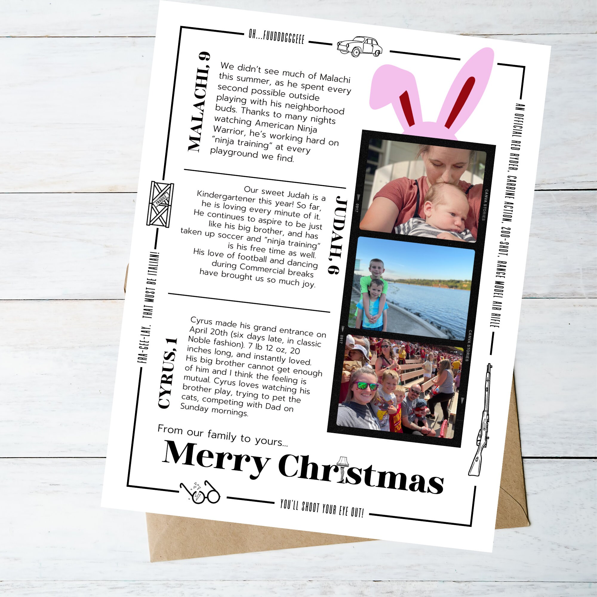 A Christmas Story Newsletter Template for Canva Holiday Family ...