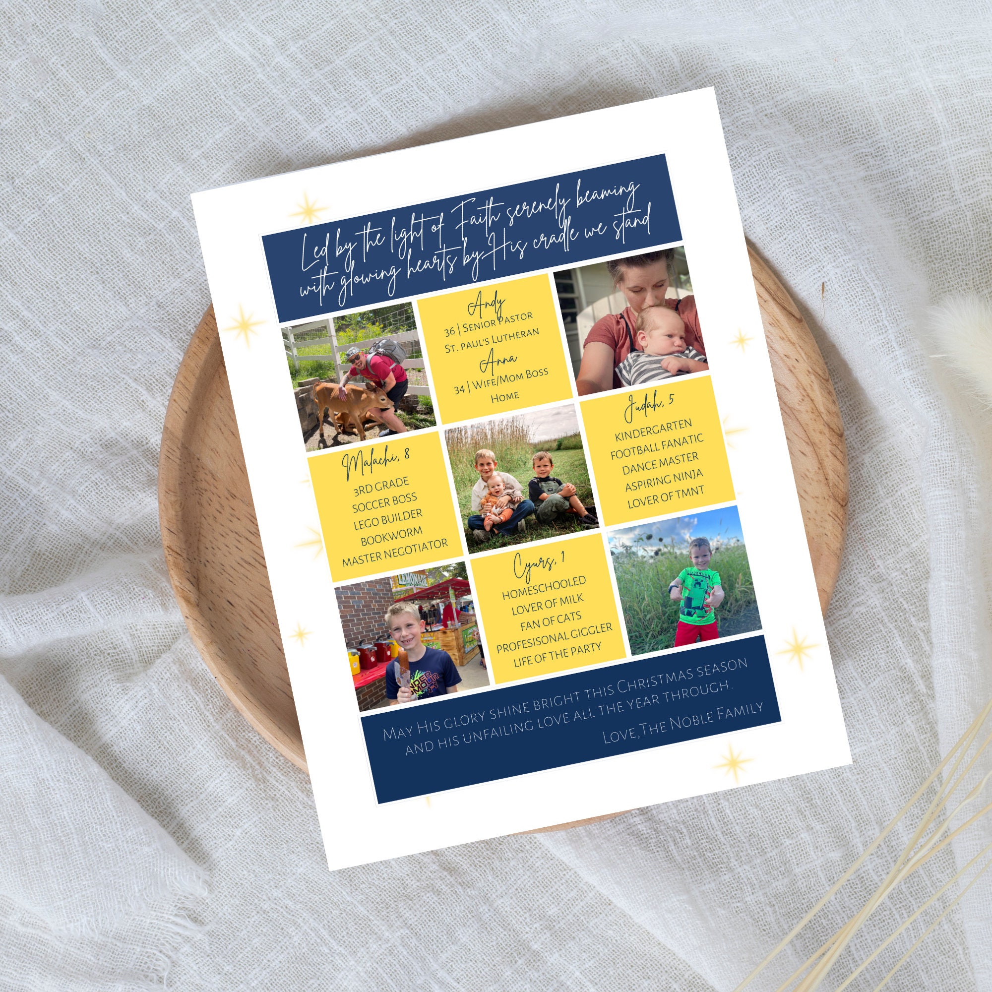 Christmas Newsletter Template for Canva- Holiday Family Newsletter ...