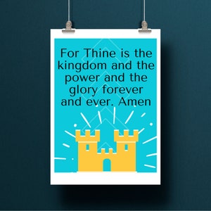 The Lord's Prayer Printable Flash Cards Craft Activity Digital Download ...