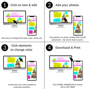 Christmas Newsletter Template for Canva Holiday Family Newsletter- Year ...