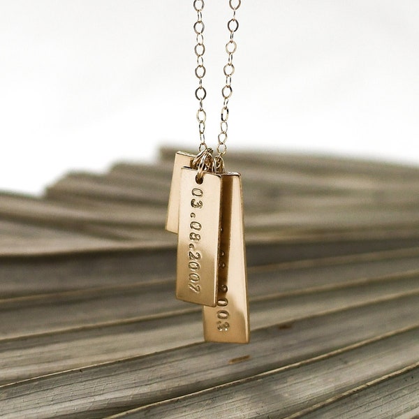 Birth Date Necklace - Etsy