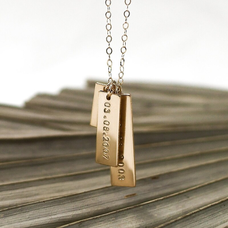 Birth Date Necklace - Etsy