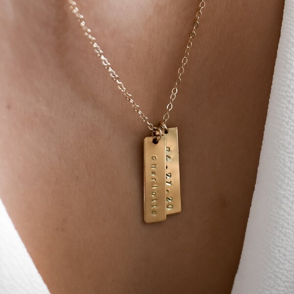 Name Tag Necklace - Etsy