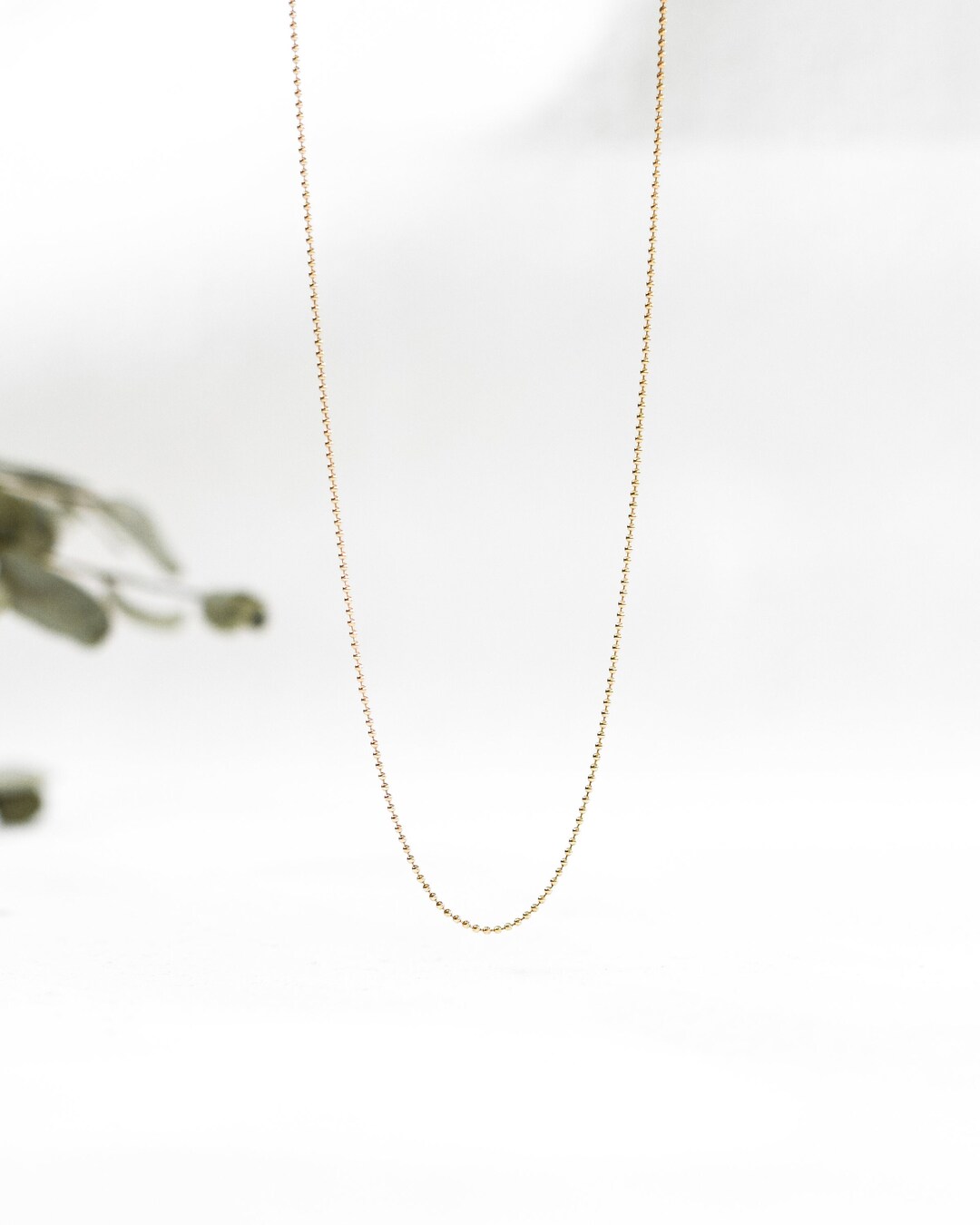 Delicate Ball Chain in 14k Gold Filled or Sterling, Everyday Simple ...