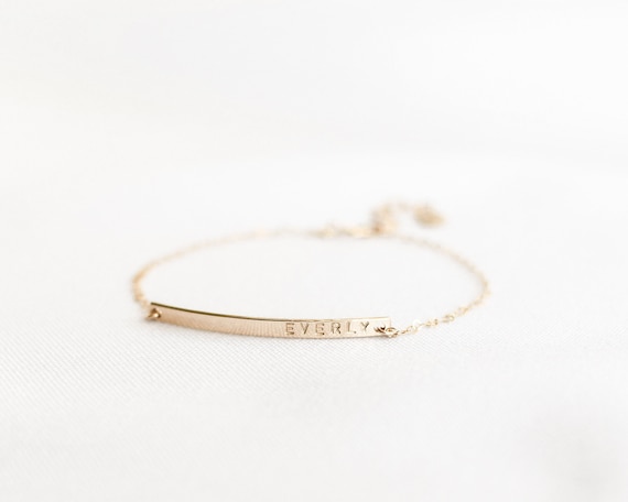 Personalized Engraved Bar Bracelet Custom Name Jewelry for - Etsy