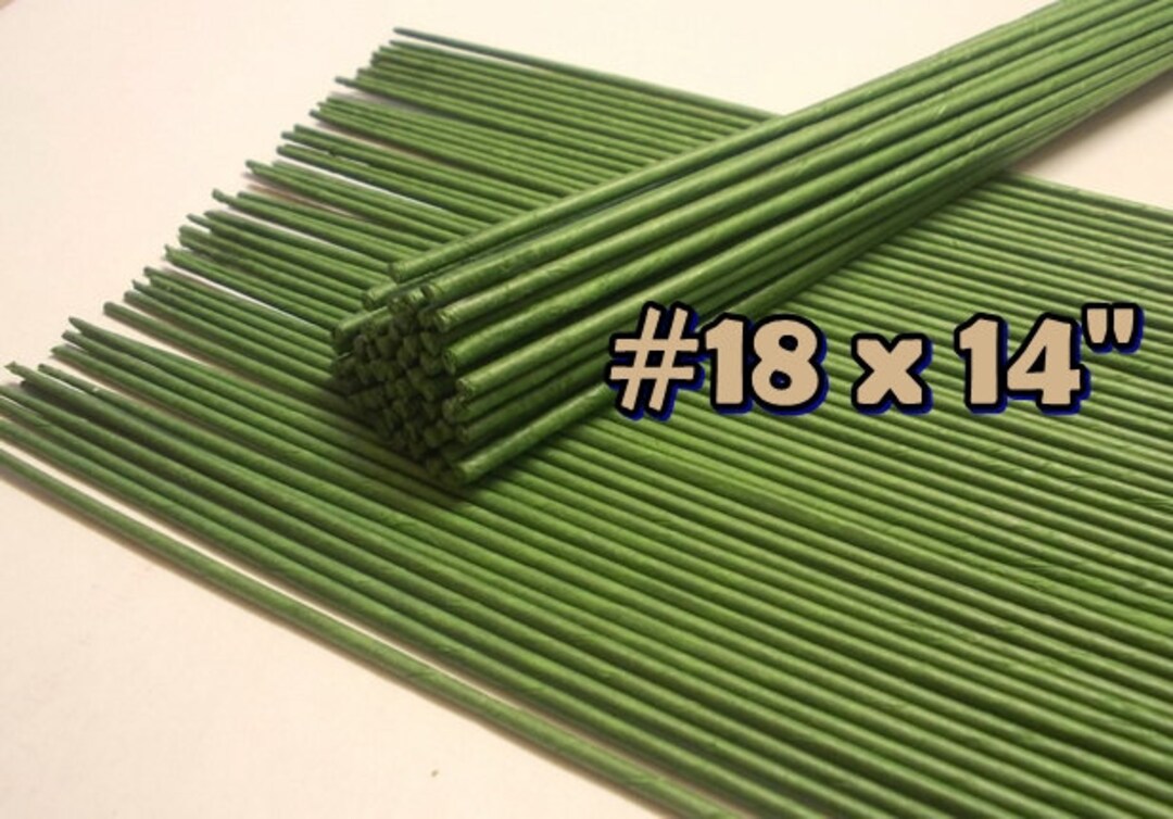 20 Stems Large-gauge18 length 14 X 3 Mm Floral Wire Flower Stem ...