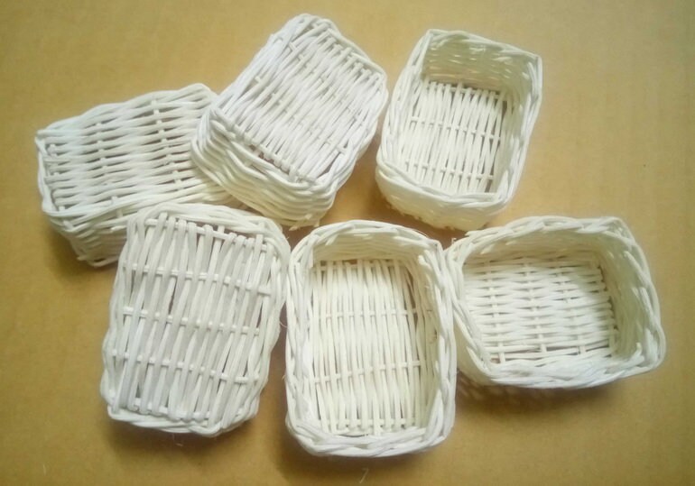 Mini Baskets 6 PCS size 1.25x2 Handmade Basket - Etsy