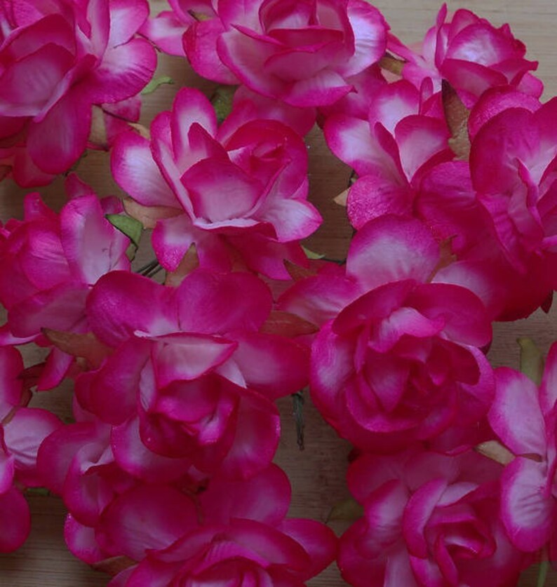 10 Paper Flowers size 2 Mulberry Paper Craft Flower - Etsy