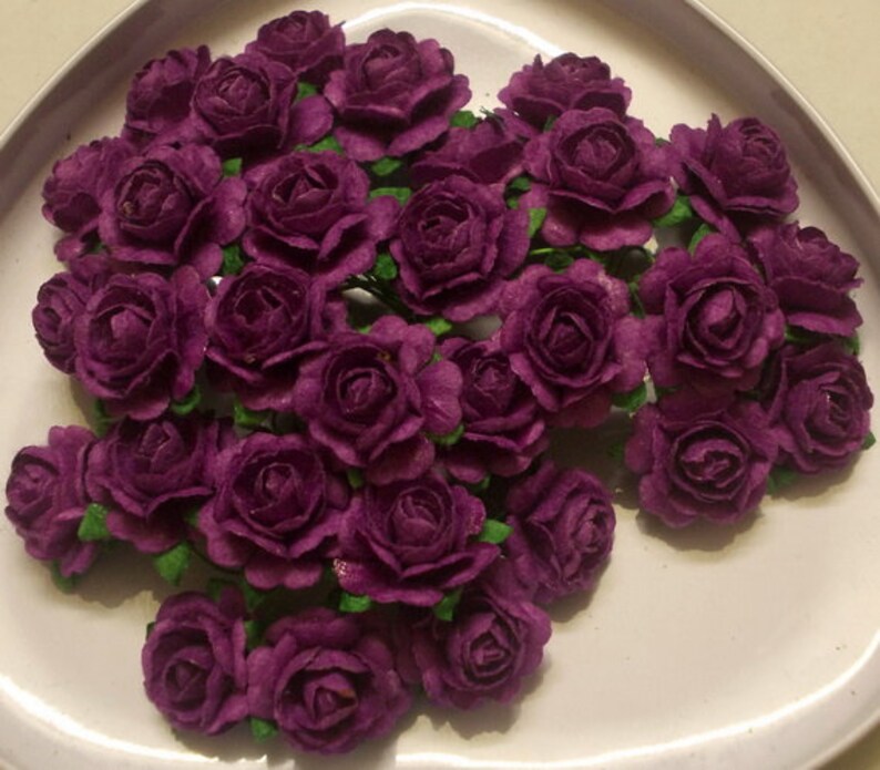 30 Paper Flowers Size 0.75 Mulberry Paper Craft | Etsy