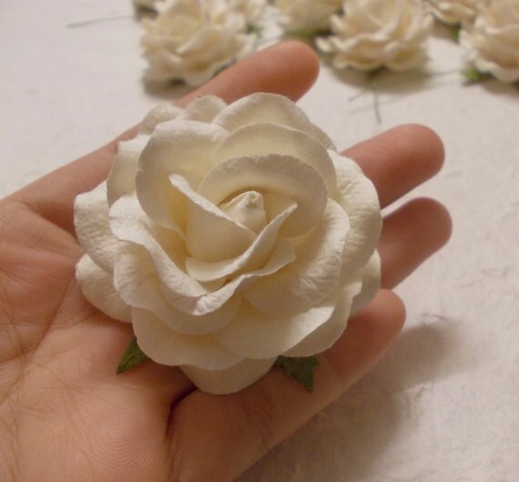 6 Paper Flowers Size 2.5 Mulberry Paper Craft flower | Etsy