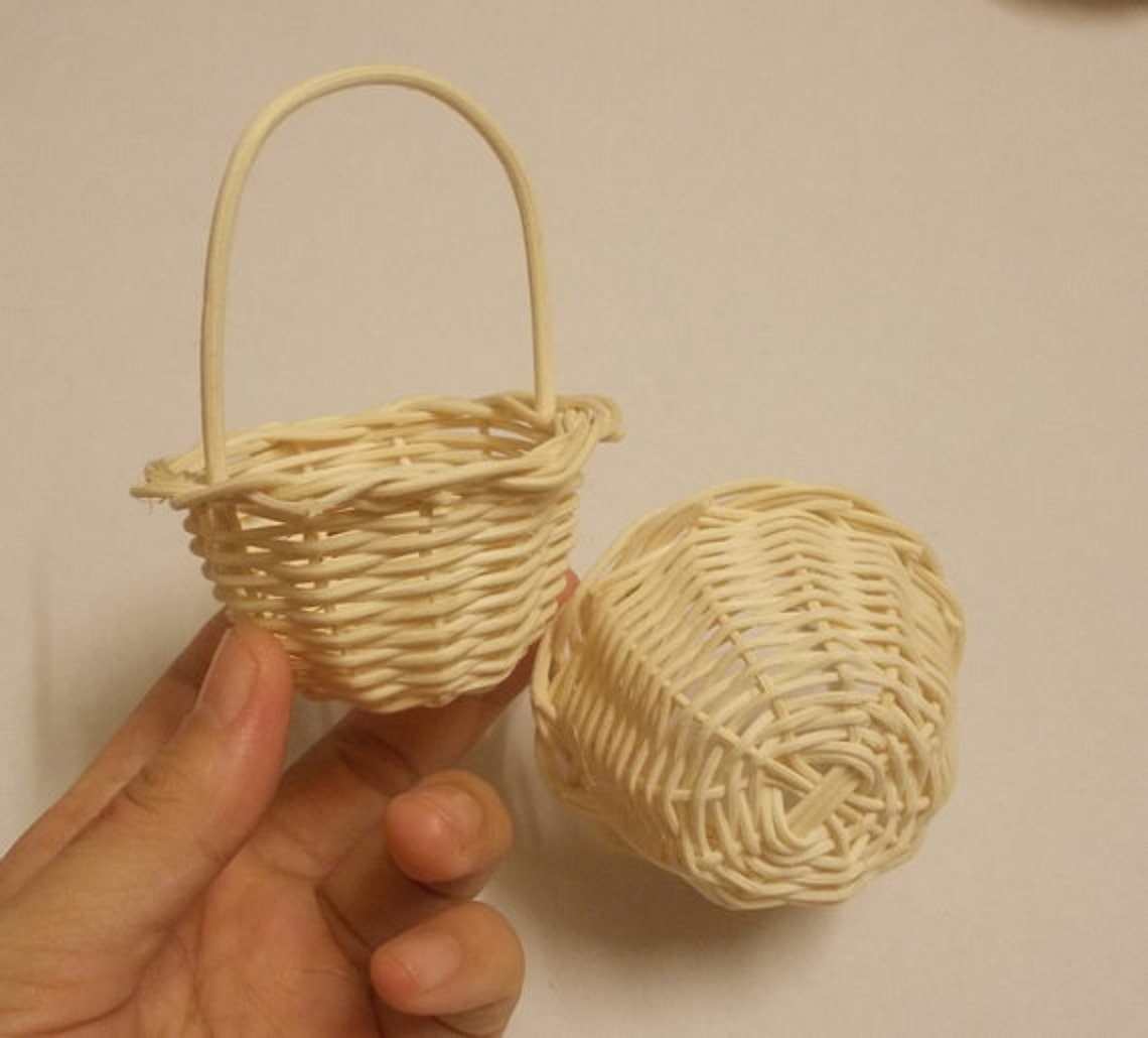 Baskets 4 PCS size 2 Handmade Basket Small Wicker - Etsy