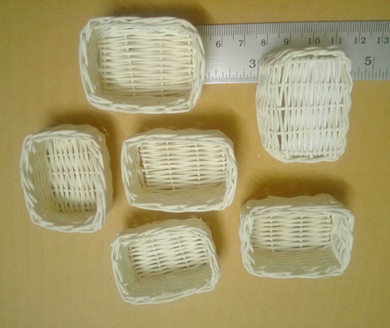 Mini Baskets 6 PCS size 1.25x2 Handmade Basket - Etsy