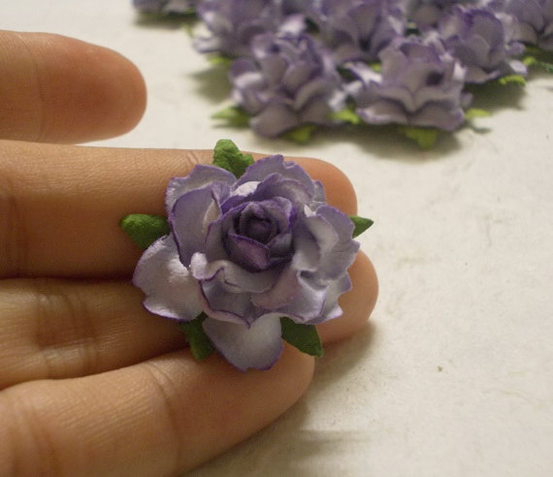 25 Paper Flowers size 1 Mulberry Paper Craft Flower | Etsy