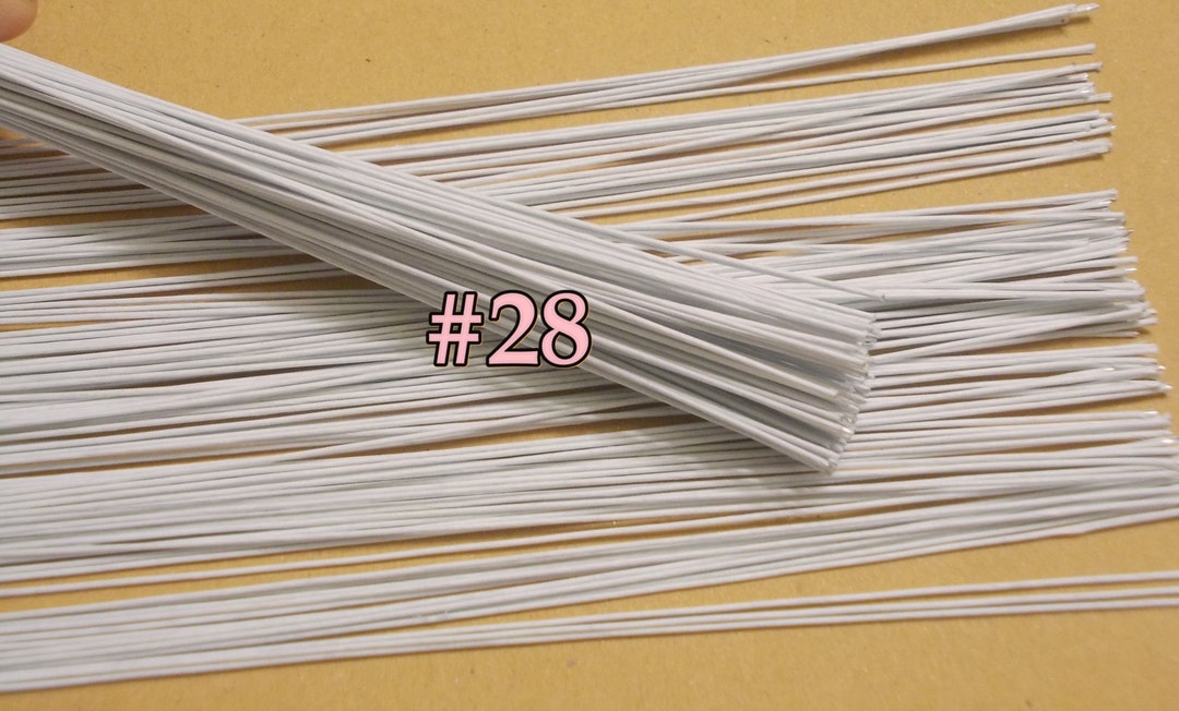 100 Wire Stems--gauge#28-- (length 12" X 0.4 Mm) Floral Wire Flower ...