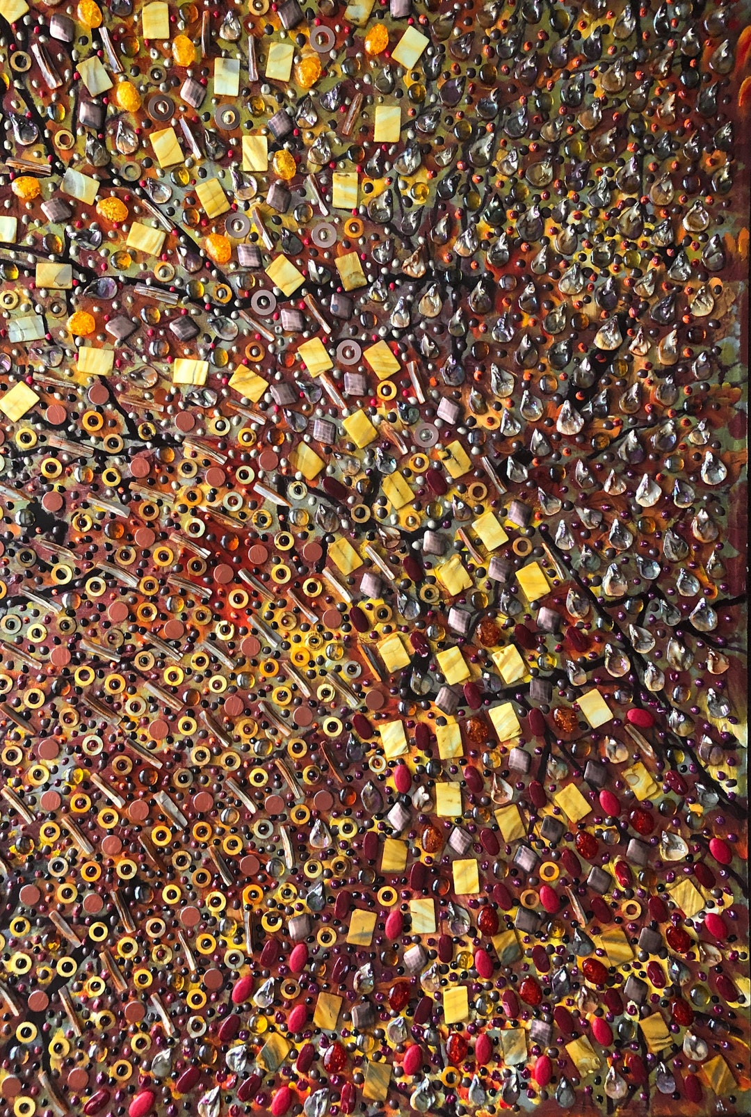 3D Abstract Large Wall Art "glorious Burst" Mixed Media Mosaic Movement ...