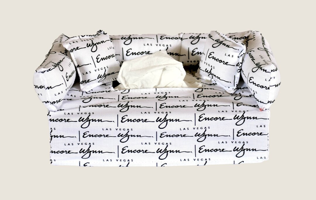Encore Wynn Designer Fabric Tissue Box Cover, Includes FREE Tissue ...