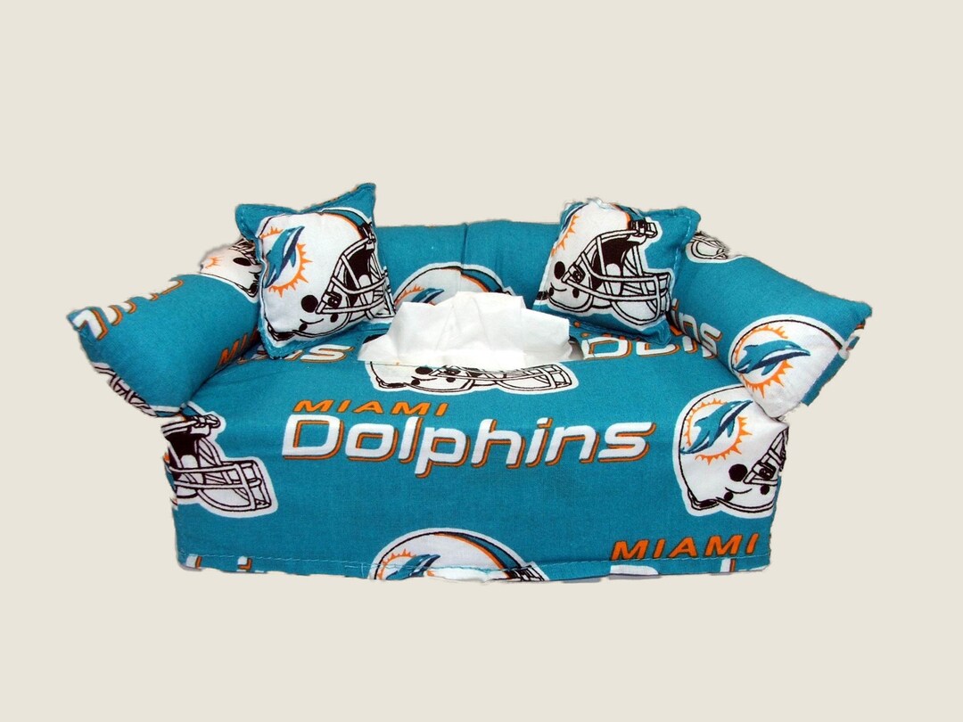Miami Dolphins NFL Fabric Tissue Box Cover. Includes FREE Tissue & FREE ...