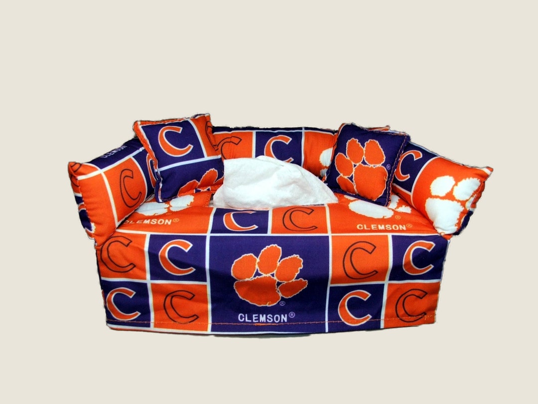 Clemson University Fabric Tissue Box Cover. Includes FREE Tissue - Etsy UK