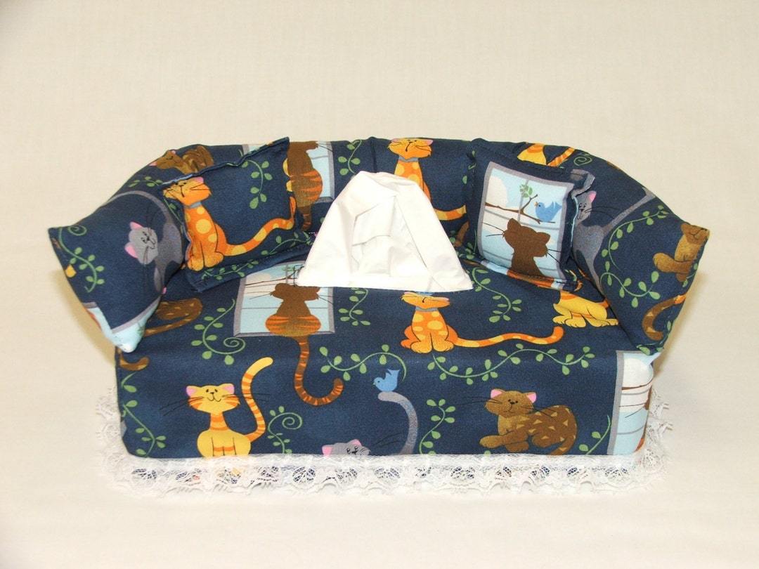 Cartoon Cats Fabric Tissue Box Cover. Includes FREE Tissue - Etsy