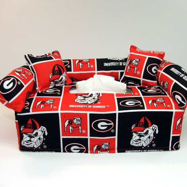 Georgia Bulldogs Tissue Box Holder - Etsy