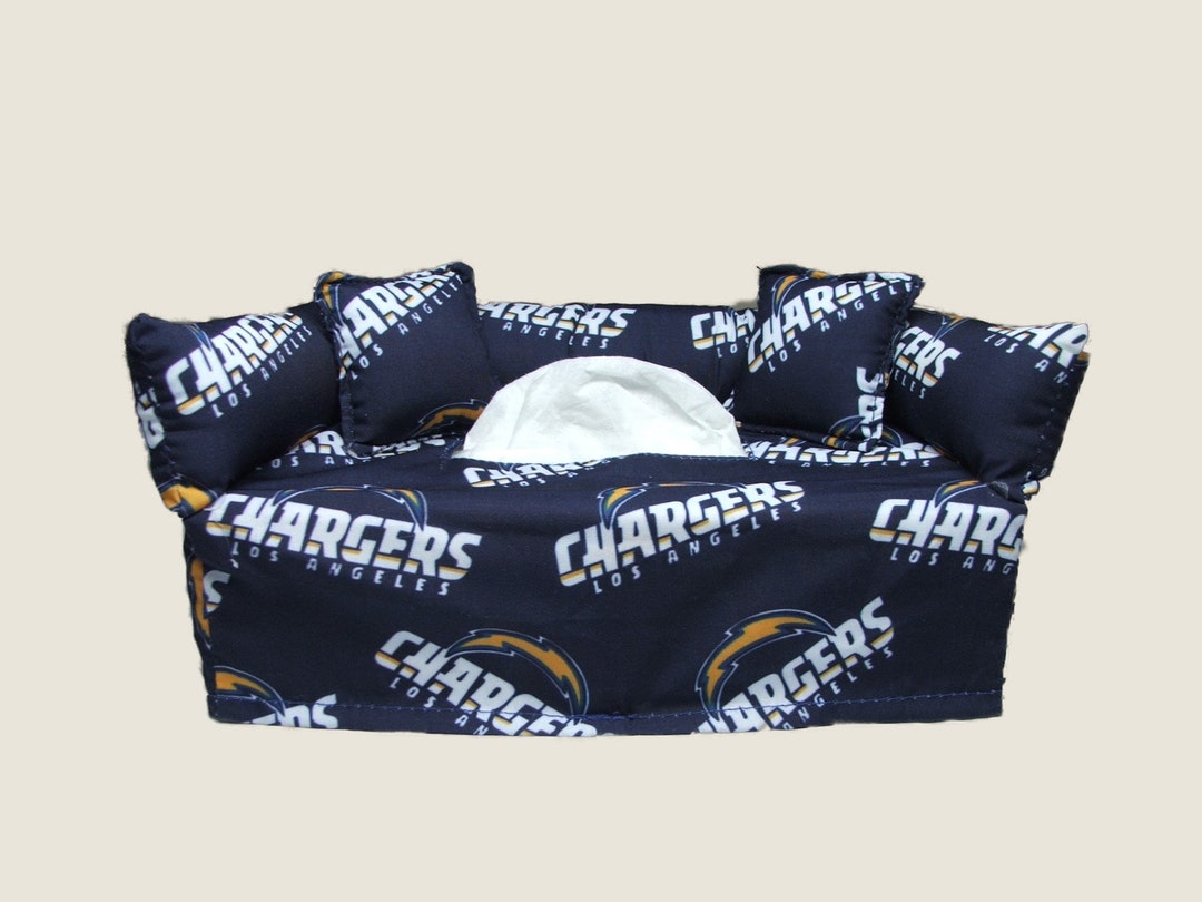 Los Angeles Chargers NFL Fabric Tissue Box Cover. Includes FREE Tissue ...