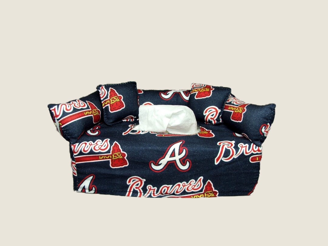 Atlanta Braves MLB Fabric Tissue Box Cover. Includes FREE Tissue - Etsy