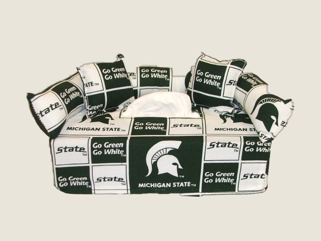 Michigan State University Fabric Tissue Box Cover. Includes FREE Tissue ...