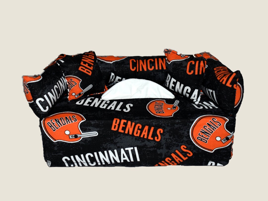 Cincinnati Bengals NFL Fabric Tissue Box Cover. Includes FREE Tissue ...