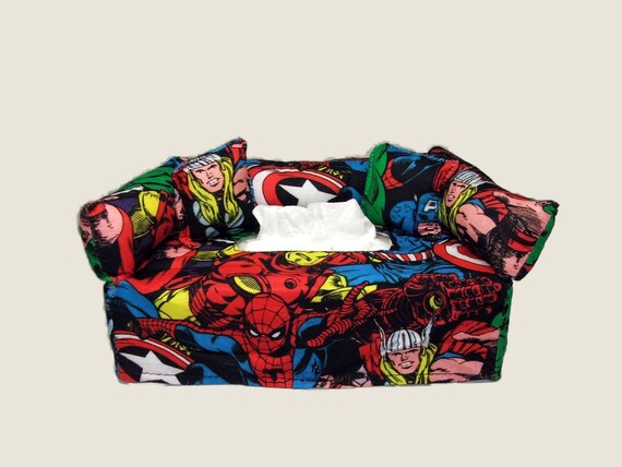 Super Hero's Children's collection fabric tissue box | Etsy
