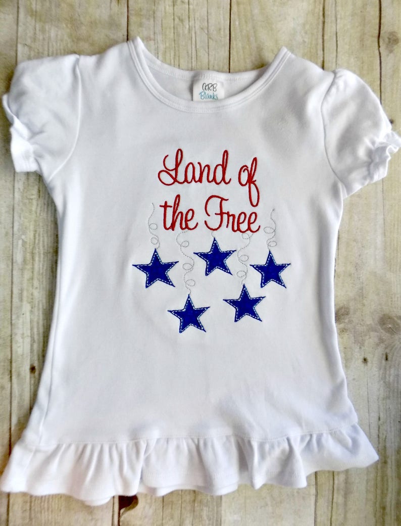 Girls Fourth of July Shirt Toddlers 4th of July Shirt Land | Etsy