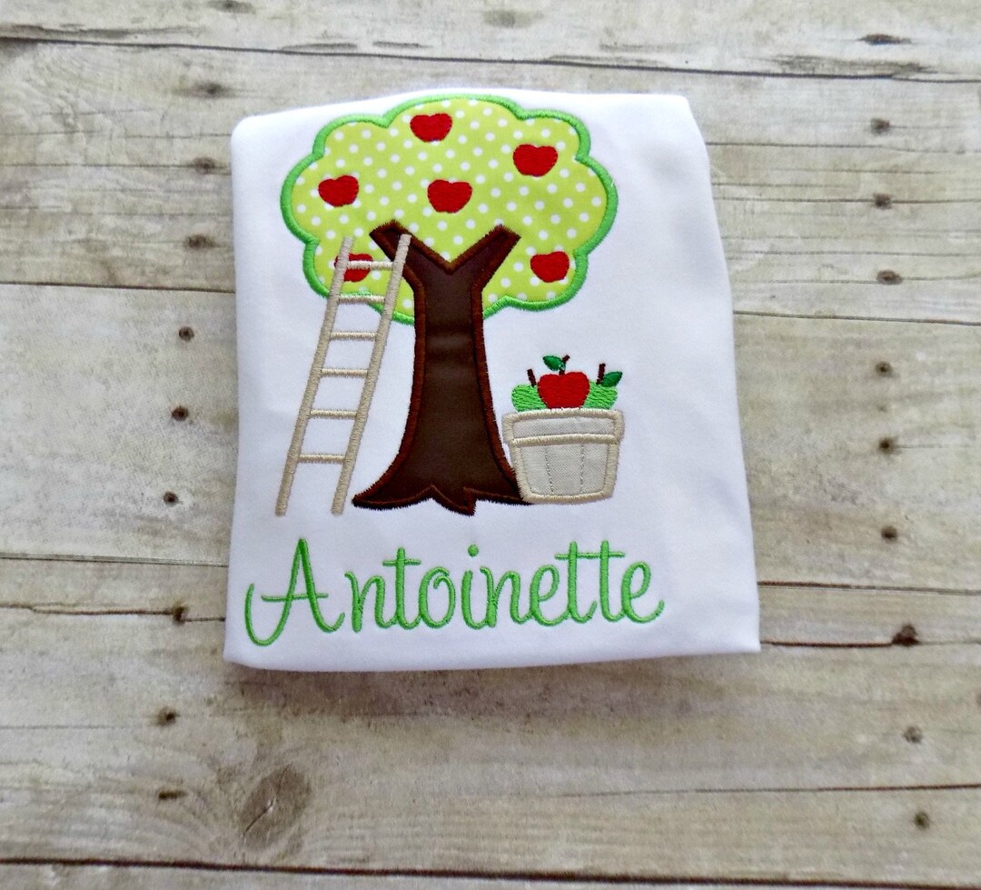 Girls Fall Tshirt Girls Apple Picking Shirt Girls Apple Tree - Etsy