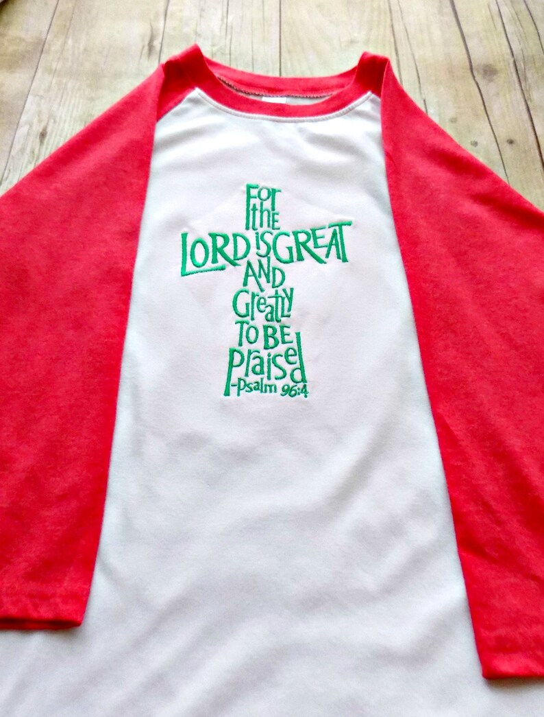 Childrens Christmas Shirt Raglan Christmas Tree Red | Etsy