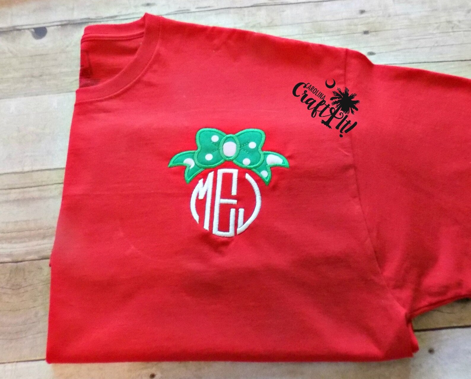 Girls Bow Monogram Shirt Women's Christmas Monogrammed - Etsy
