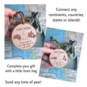 Personalised Under the Same Sky Christmas Bauble, Long Distance Best ...