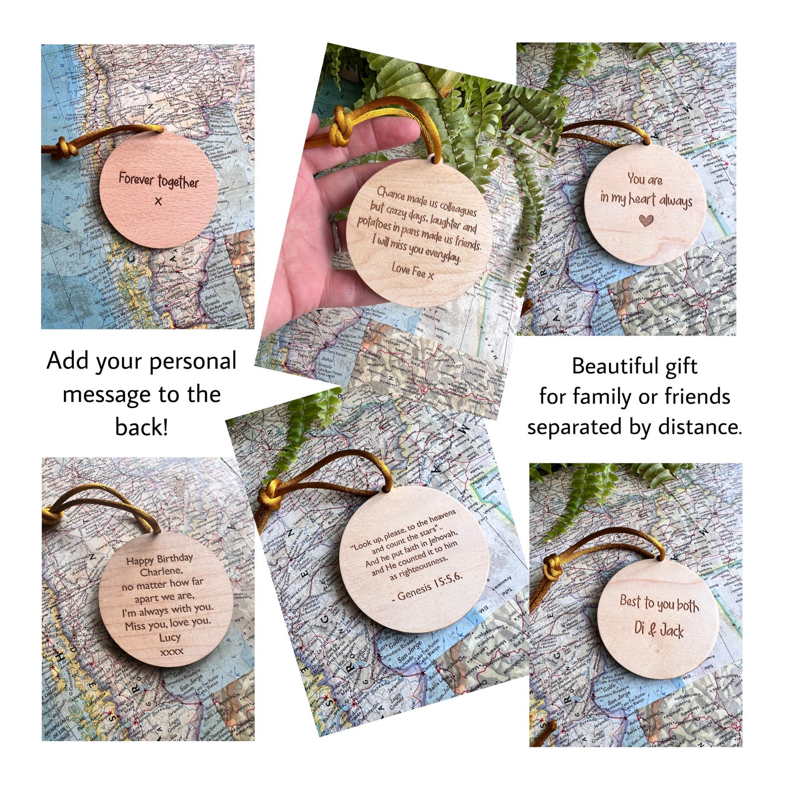 Personalised Under the Same Sky Christmas Bauble, Long Distance Best ...