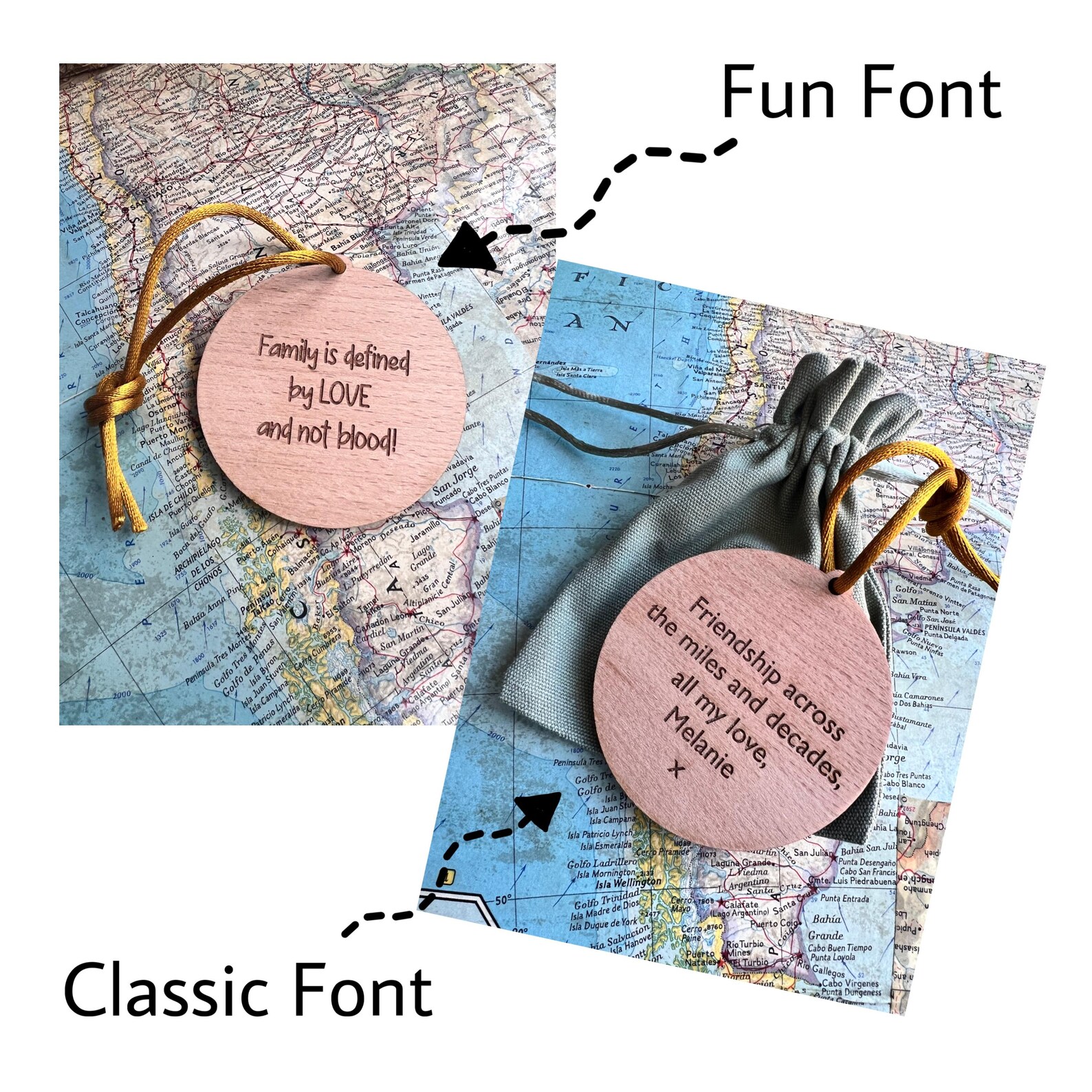 Personalised Under the Same Sky Christmas Bauble, Long Distance Best ...