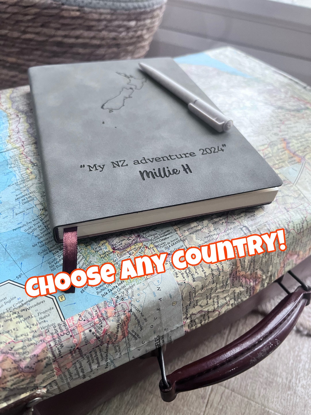 Personalised World Travel Journal, Adventure Journal, Travel Notebook ...