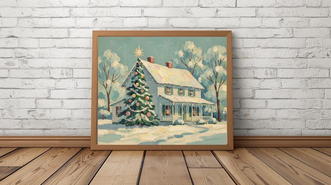 Vintage Winter Print, Downloadable Art, Downloadable Prints, Vintage ...