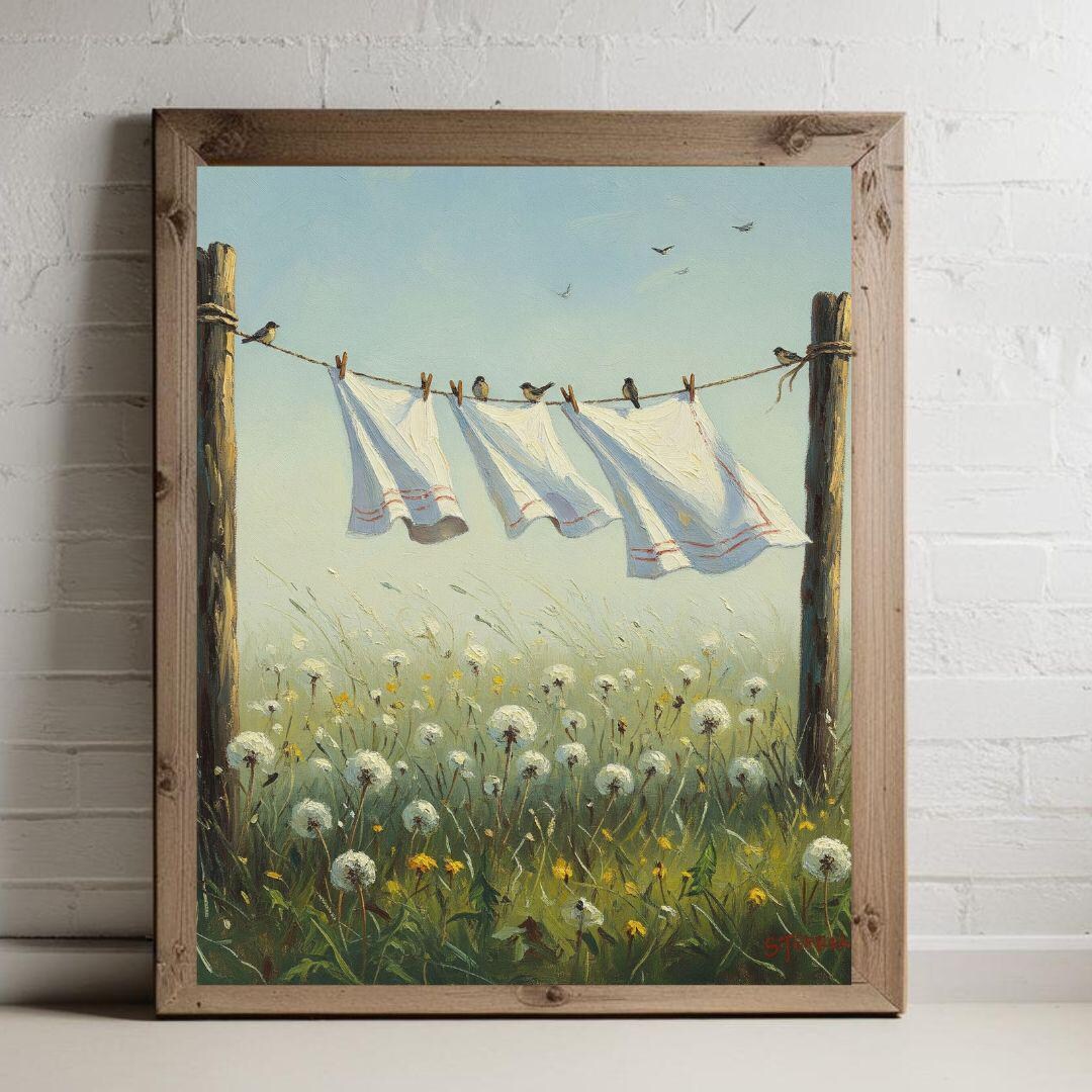 Laundry Room Wall Art, Mid Century Wall Art, Vintage Prints, Laundry ...